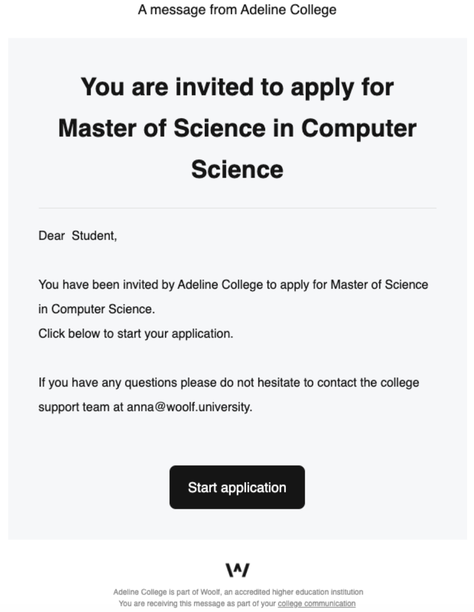 Accepting College Invitation via Canvas LMS – Woolf Help Center